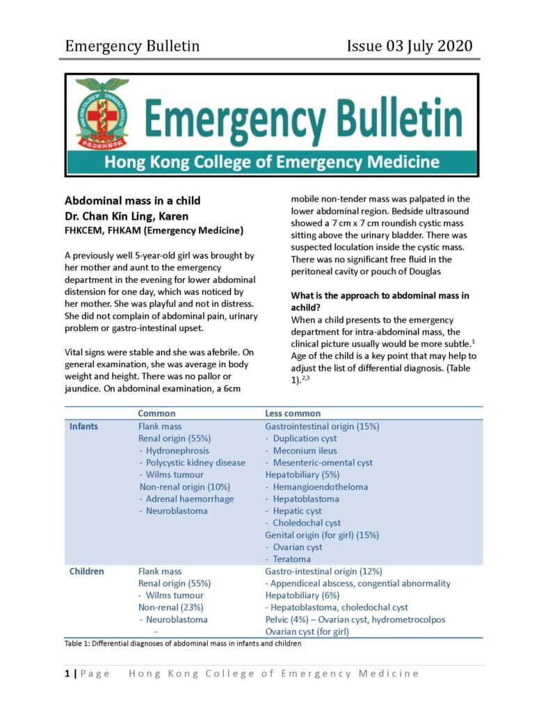 Emergency Bulletin Issue 03 July 2020 – Hong Kong College of Emergency ...